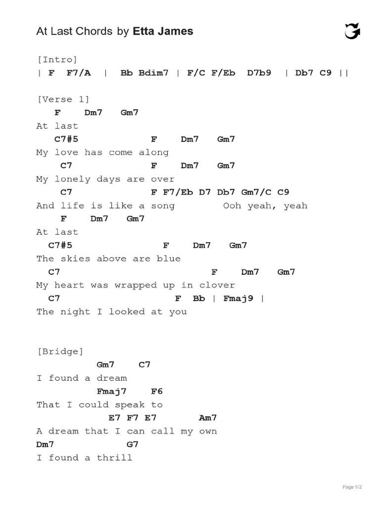 At Last - F - CHART | PDF