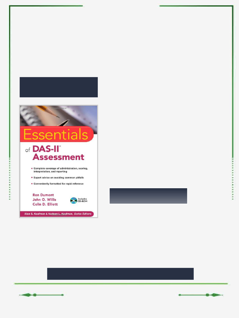 Essentials of DAS II Assessment Essentials of Psychological Assessment ...
