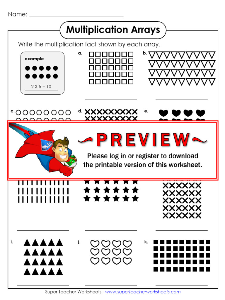 Multiplication Arrays 1 | PDF