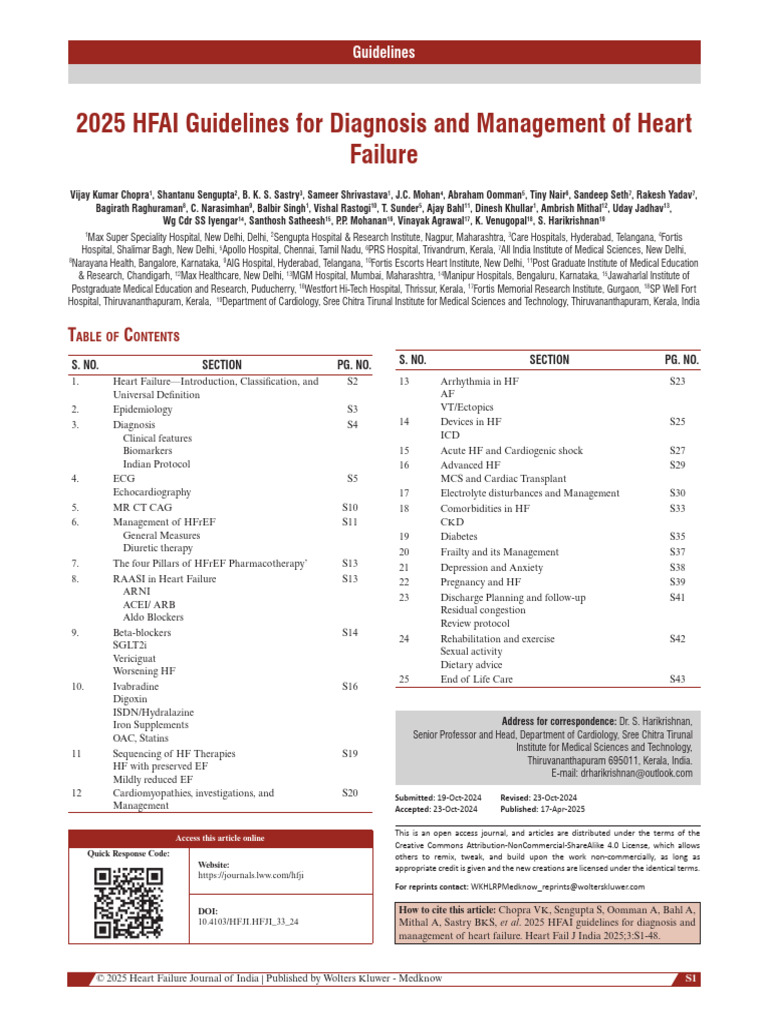 HF Guidelines 2025 | PDF | Heart Failure | Ejection Fraction