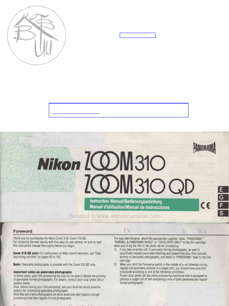 nikon_zoom_310_310qd manual | PDF