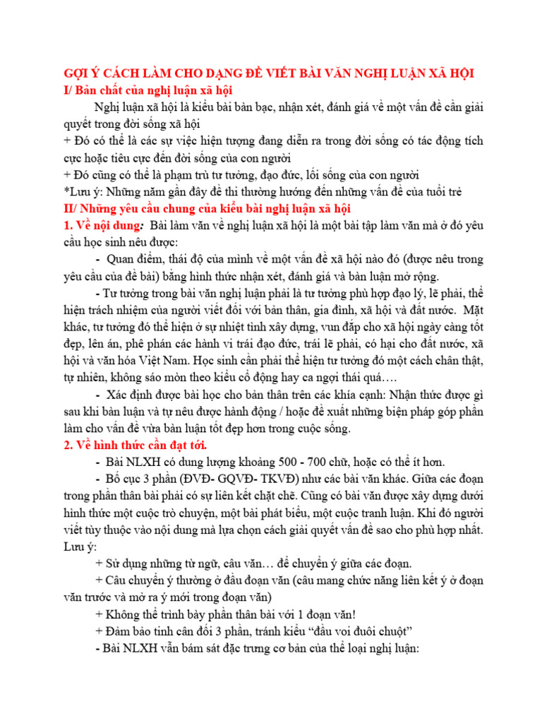 20 Bai Van Nlxh Ve Tuoi Tre | PDF