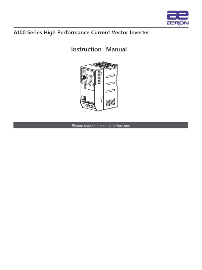 User Manual Book AERON A100 | PDF | Power Inverter | Capacitor