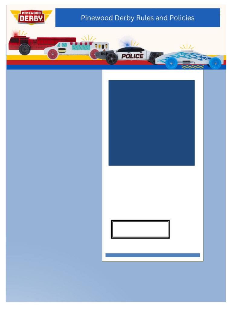 2024 Nashoba District Pinewood Derby Rules | PDF | Vehicles