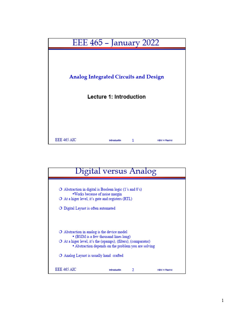 Introduction to Analog Circuits Design | PDF | Field Effect Transistor ...