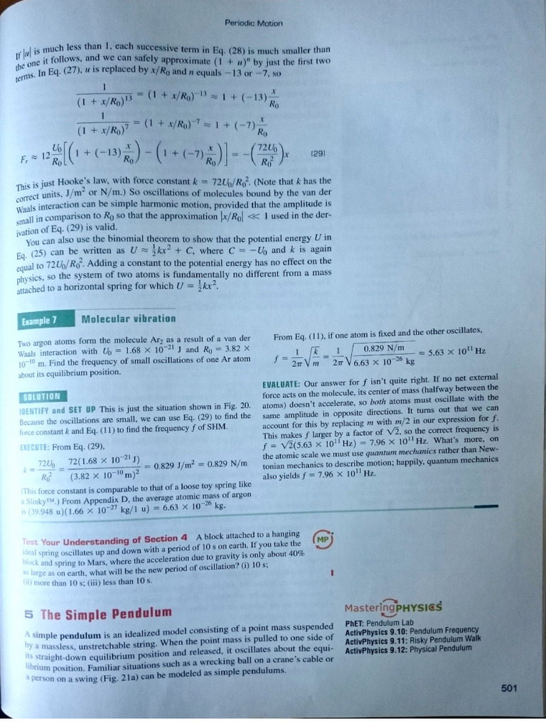 PHYS1112 Periodic Motion 2 | PDF