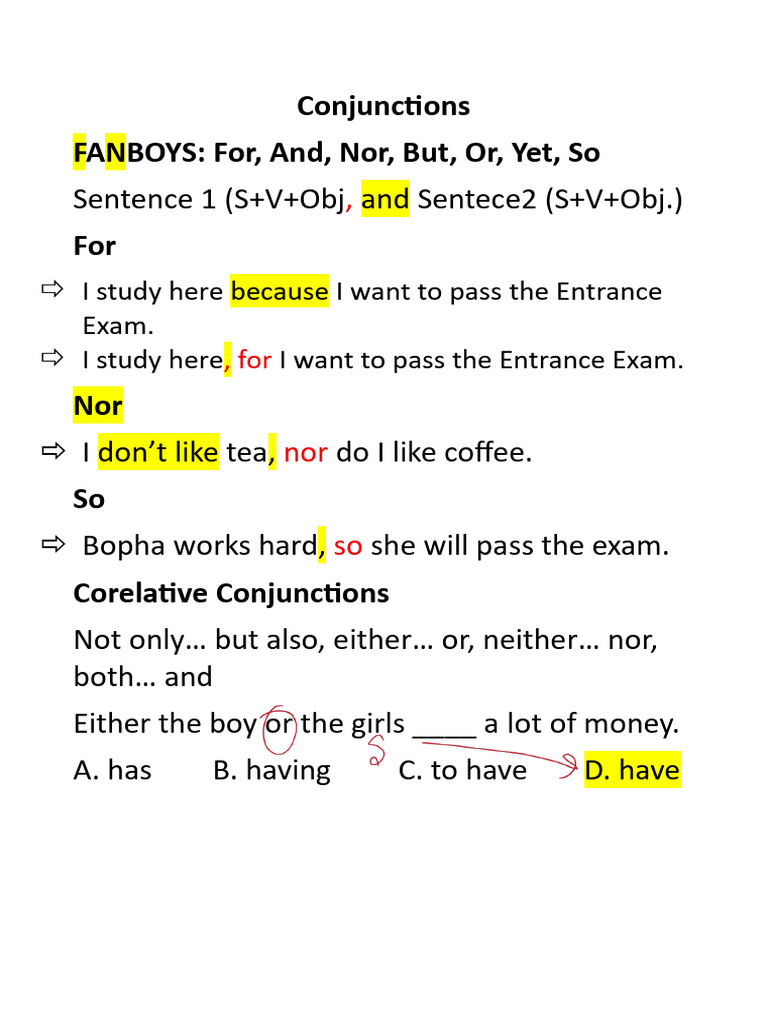 Conjunctions and Question Tags 11.11.25 | PDF