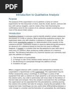 Qualitative Analysis of Ions Lab Report | PDF | Precipitation ...