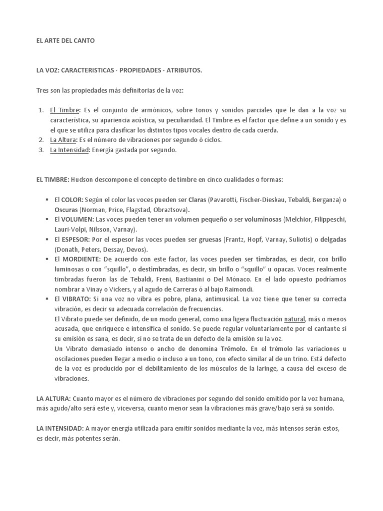 El Arte Del Canto | PDF | Música clásica | Ópera