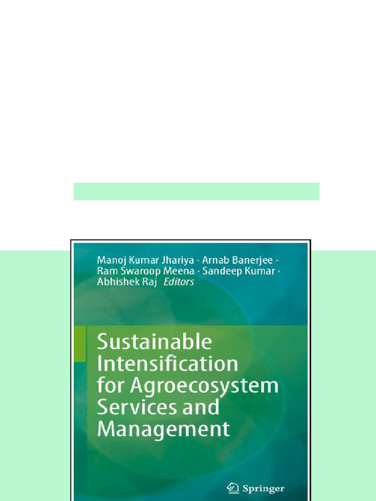 (Ebook) Sustainable Intensification for Agroecosystem Services and ...