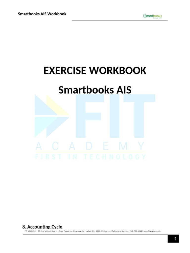 Smartbooks AIS Workbook (CASTINO 8.1 to 8.9) | PDF | Voucher
