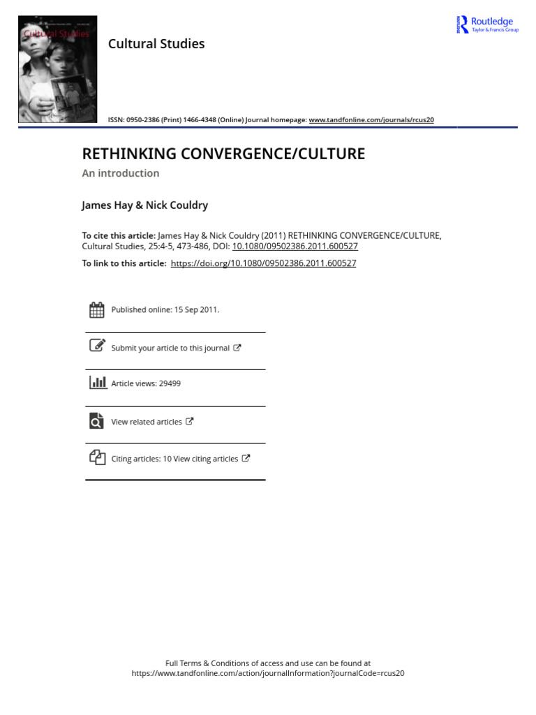 Rethinking Convergence Culture Insights | PDF | Cultural Studies ...