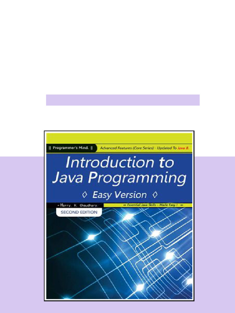 Chaudhary Introduction to Java Programming Advanced Features Core Series Updated To Java 8 2nd ...