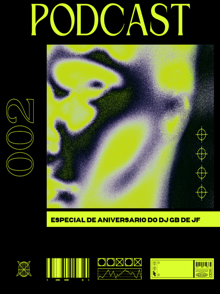 Capa de CD Álbum de Música Eletrônica Genérico Ácido Brutalista Preto ...