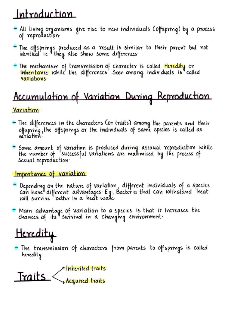Hereditary Notes Science | PDF