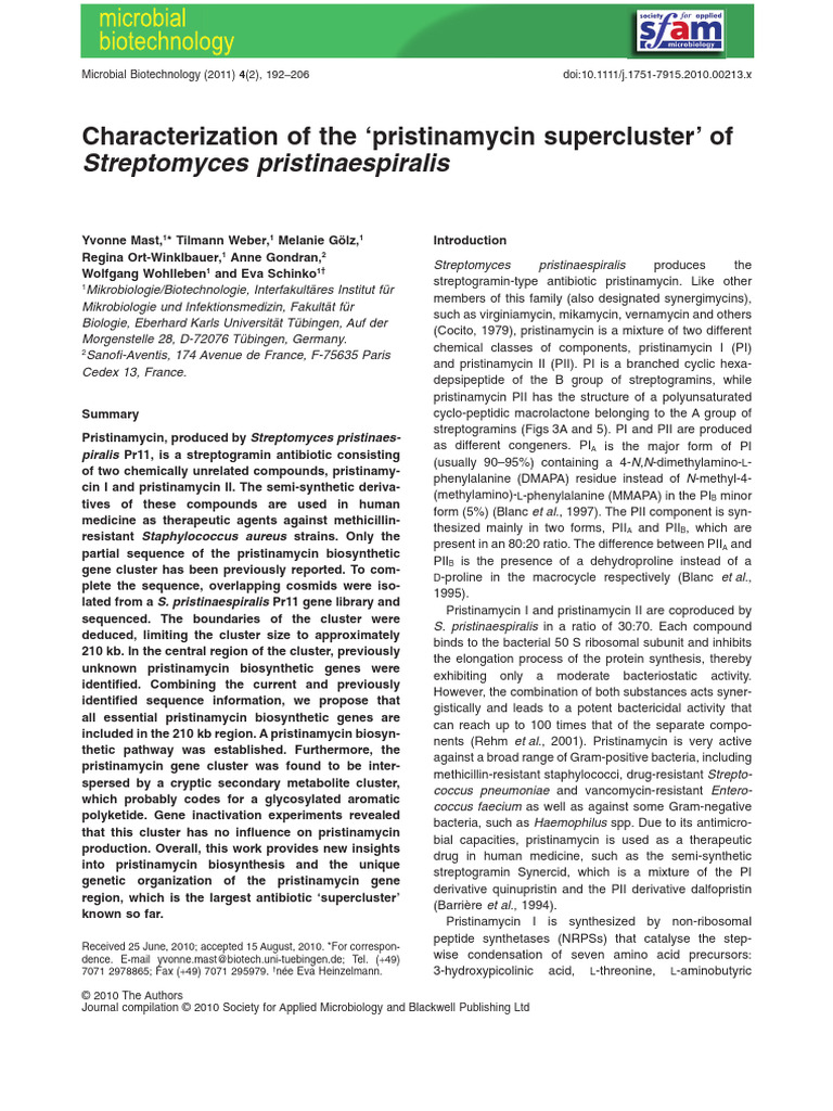 Microbial Biotechnology - 2010 - Mast - Characterization of The ...