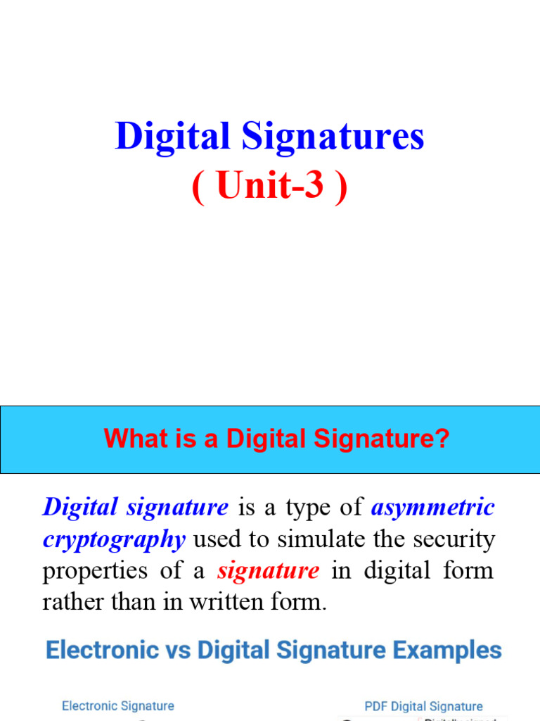 Understanding Digital Signatures Explained | PDF | Public Key ...