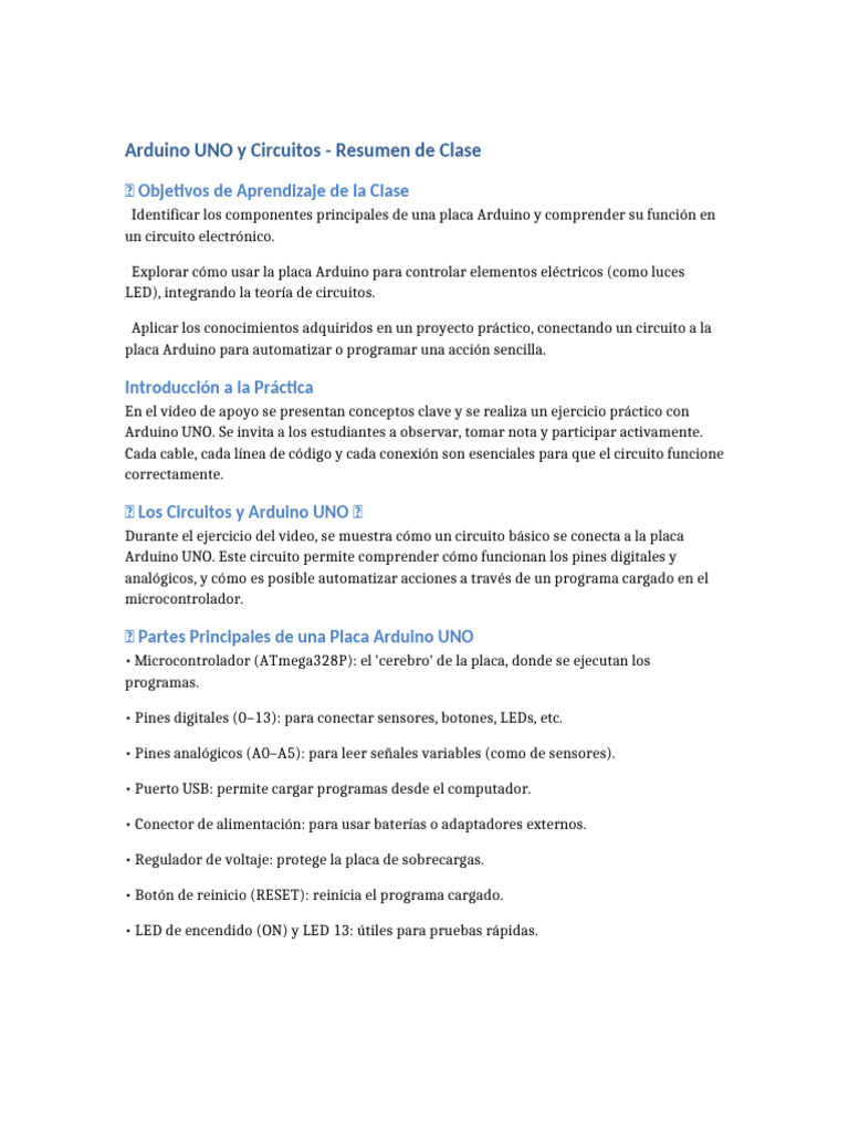 Introducción a Arduino UNO y Circuitos | PDF