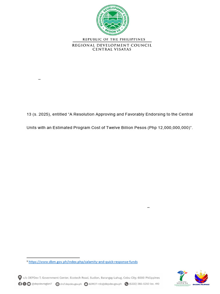 Cebu PDC Resolution 13 Clarification | PDF | Government