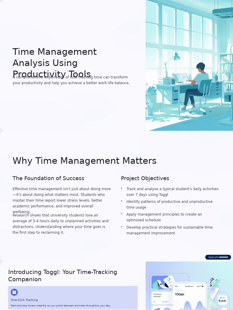 Time Management Analysis Using Productivity Tools | PDF ...