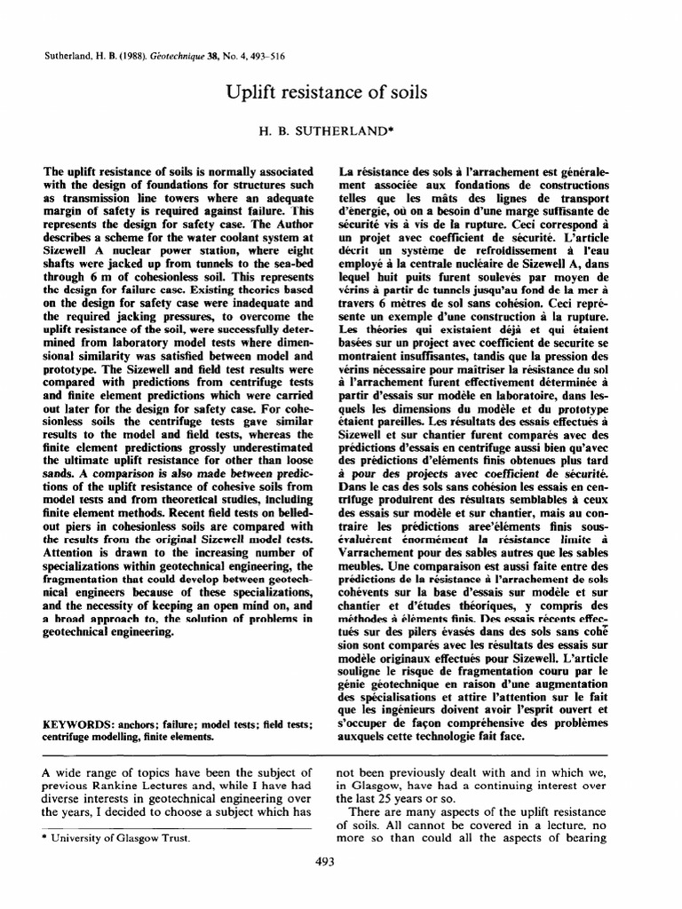 Uplift Resistance in Soil Foundations | PDF | Tunnel