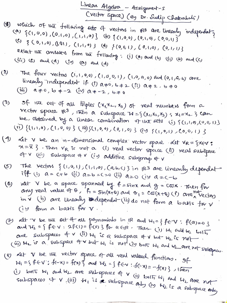 Linear Assignment 1 | PDF
