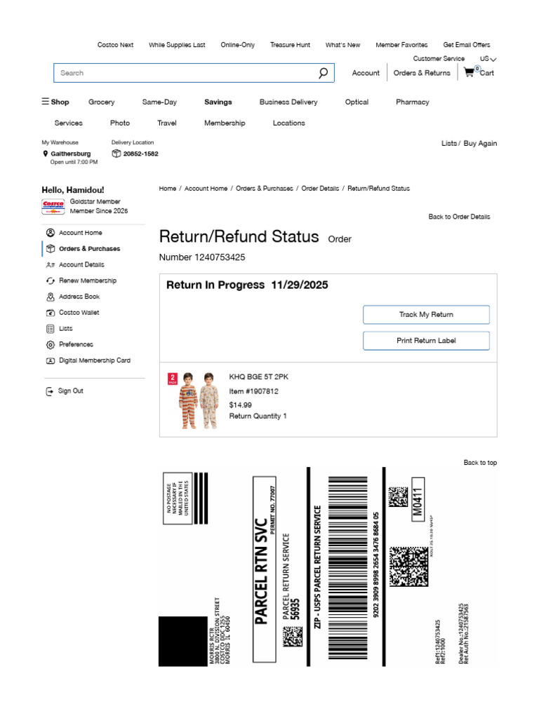 Costco Account Overview and Returns | PDF | Costco | Business