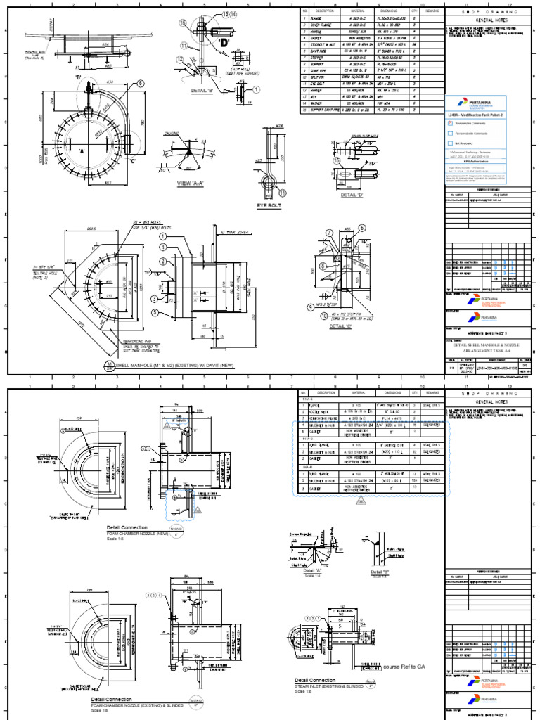 Shell Manhole & Nozzle Details A-6 | PDF | Gas Technologies