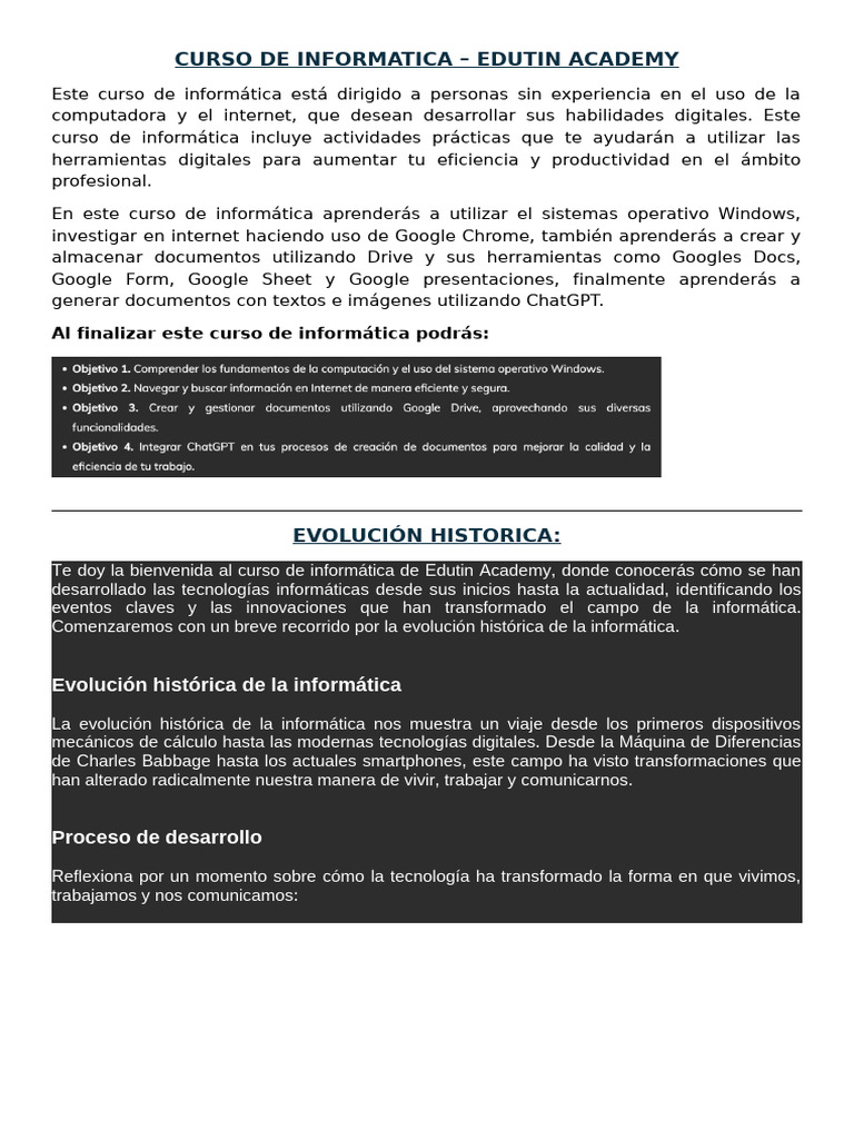 Curso de Informática para Principiantes | PDF | Informática | Microsoft ...