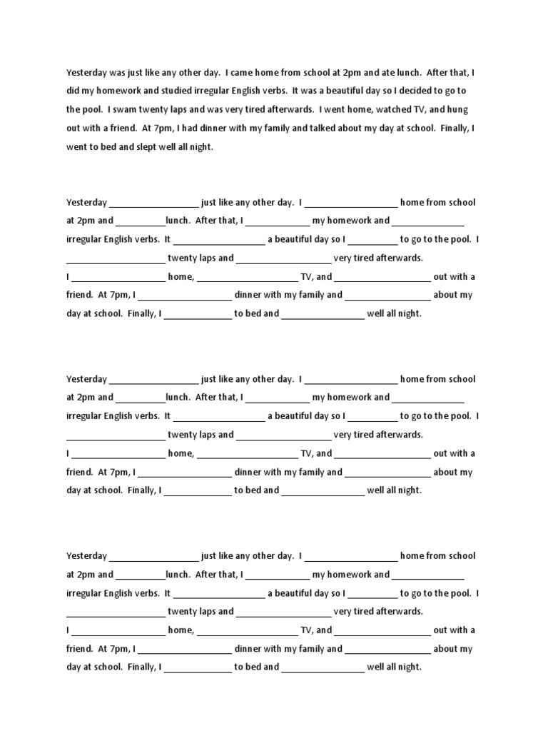 Listening Comprehension Past Simple | PDF | Linguistic Morphology | Grammar