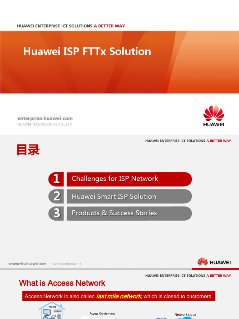 Huawei FTTx Solutions for ISPs | PDF | Fiber To The X | Telecommunications