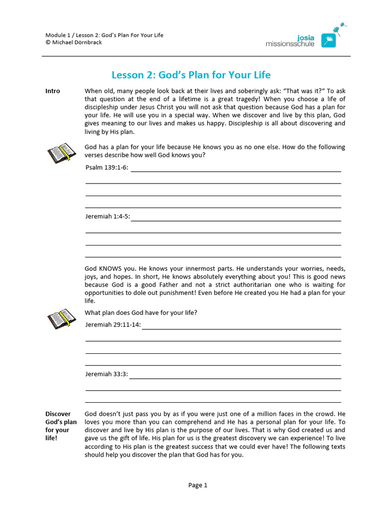 Discovering God's Life Plan | PDF | Jesus | Abundant Life
