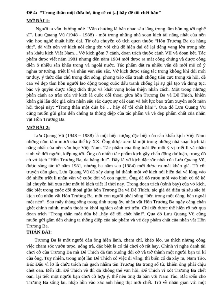 Đề 4_ _Trong Thân Một Đứa Bé, Ông Sẽ Có [ | PDF