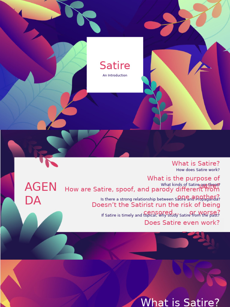 Understanding Satire: Types and Purpose | PDF | Satire | Irony