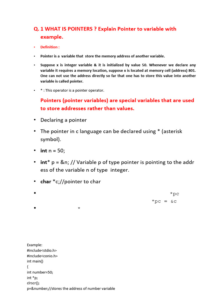 What Is Pointers | PDF