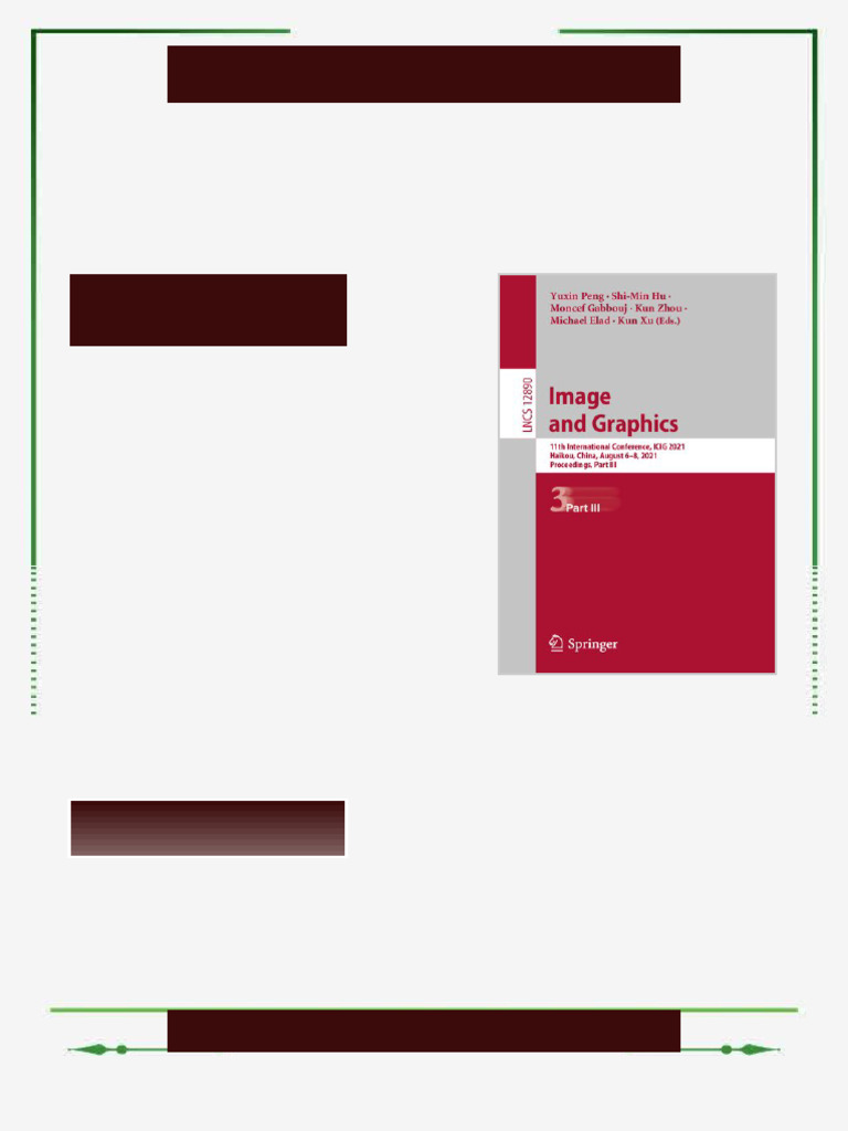 Image and Graphics 11th International Conference ICIG 2021 Haikou China ...