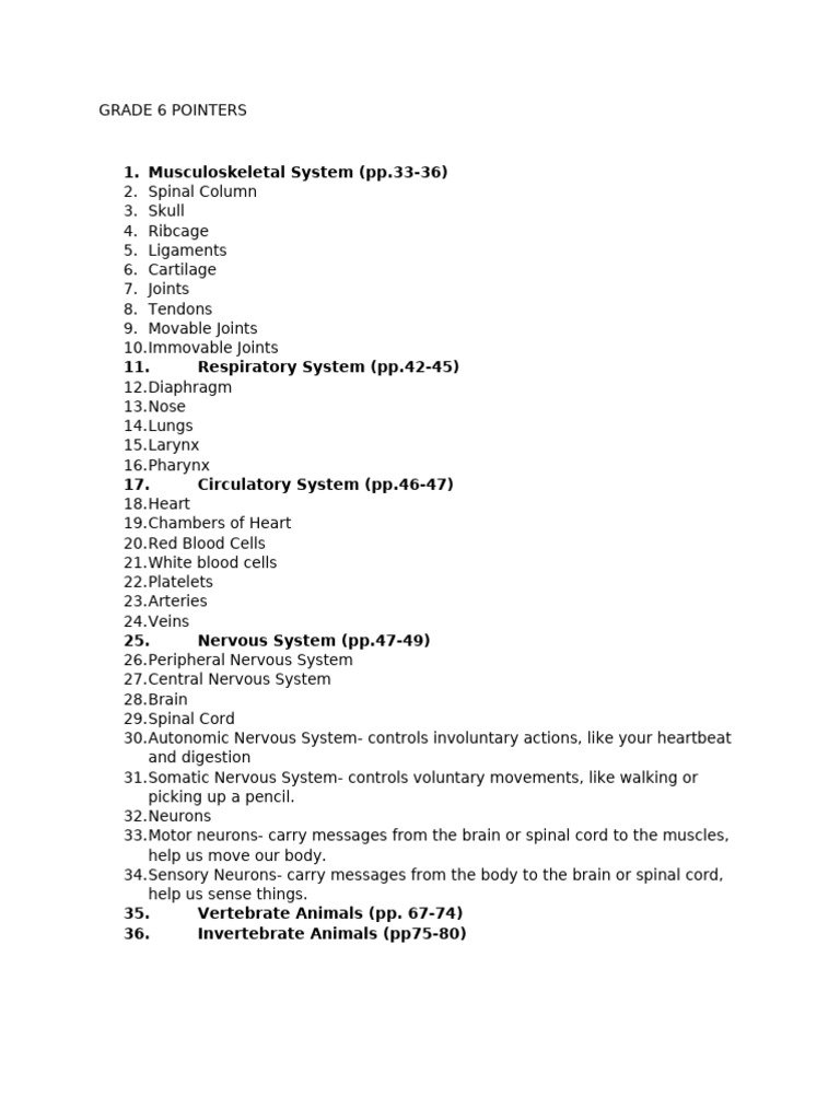 Grade 6 Pointers | PDF