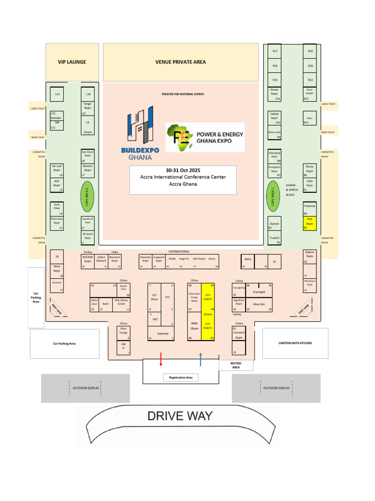Ghana International Event Venue Layout | PDF