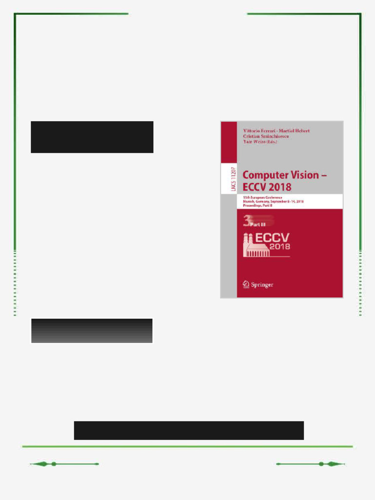 Computer Vision ECCV 2018 15th European Conference Munich Germany ...