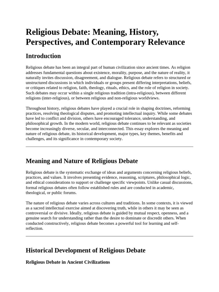 Assignment 4 | PDF | Interfaith Dialogue | Theology