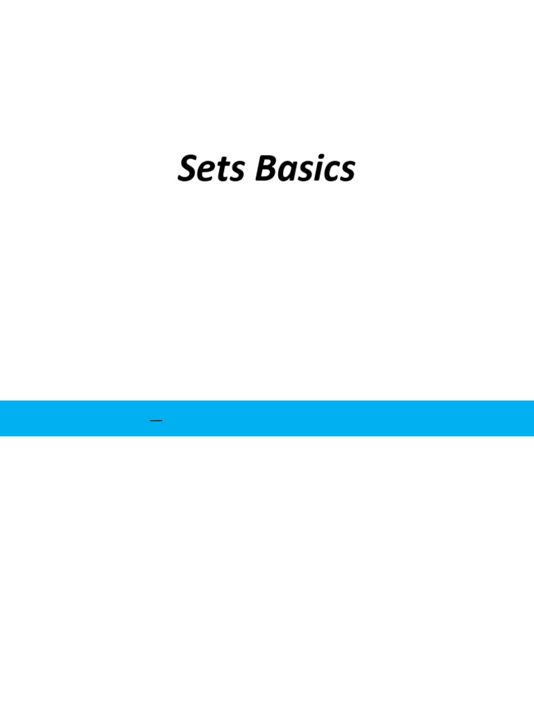 Sets Y9 | PDF | Set (Mathematics) | Empty Set