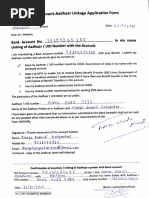 Aadhaar-Bank Account Linking Form | PDF