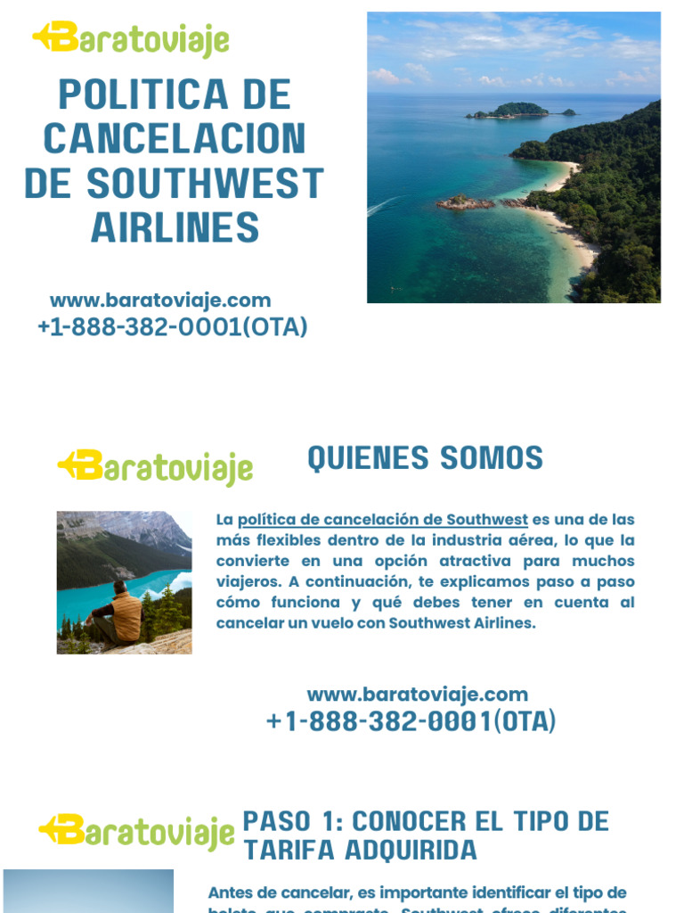 Política de Cancelación de Southwest Airlines | PDF | Aerolíneas ...