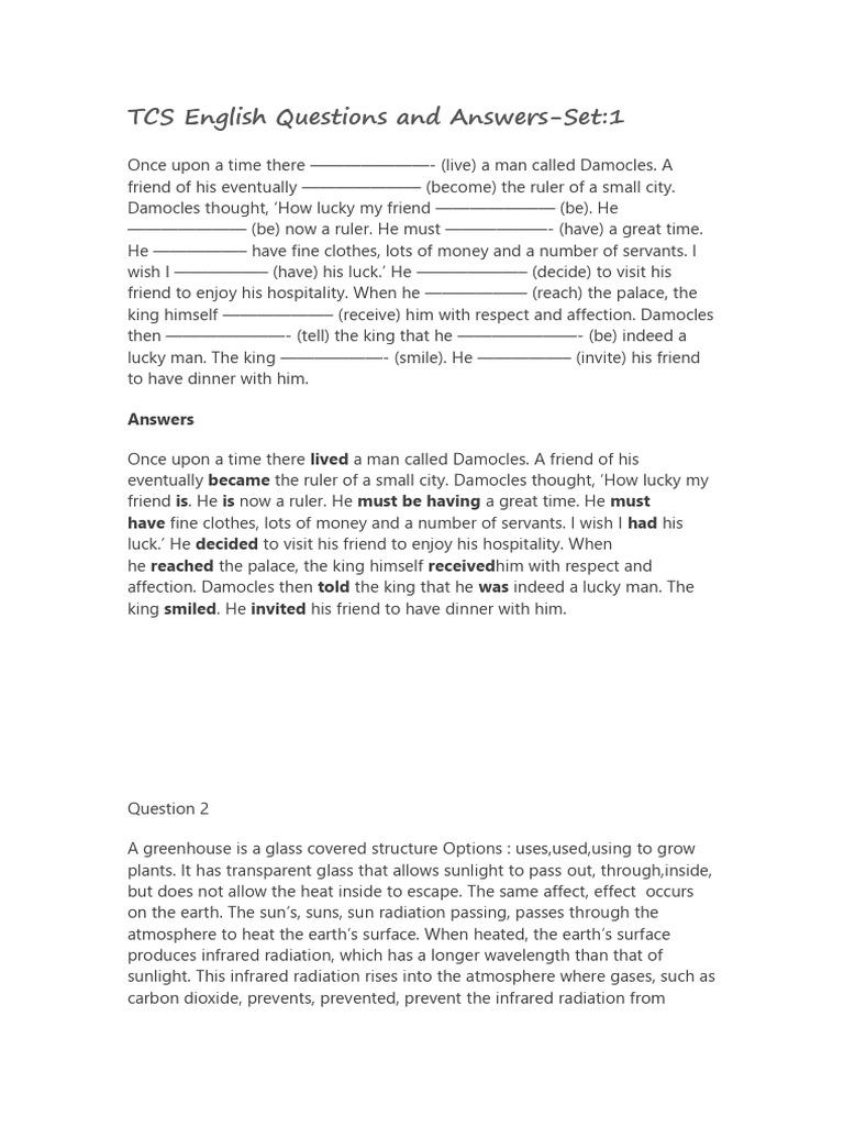 Tcs English | PDF | Greenhouse Effect | Agriculture