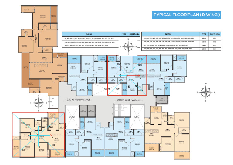 Typical Floor Plan D Wing | PDF