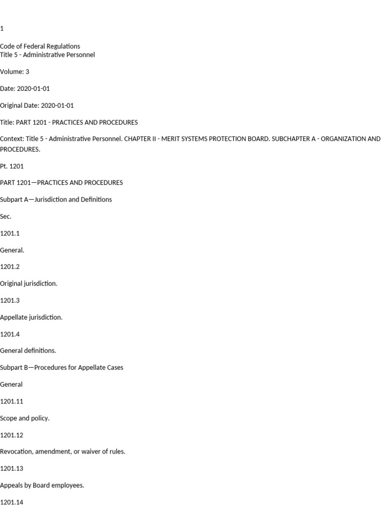 Code of Federal Regulations | PDF | Appeal | Complaint