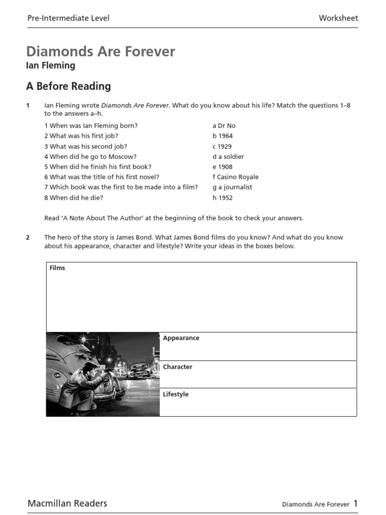 Diamonds Are Forever Worksheet | PDF