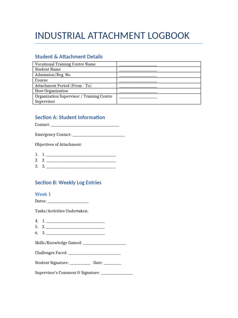 Industrial_Attachment_Logbook | PDF | Chess | Chess Theory