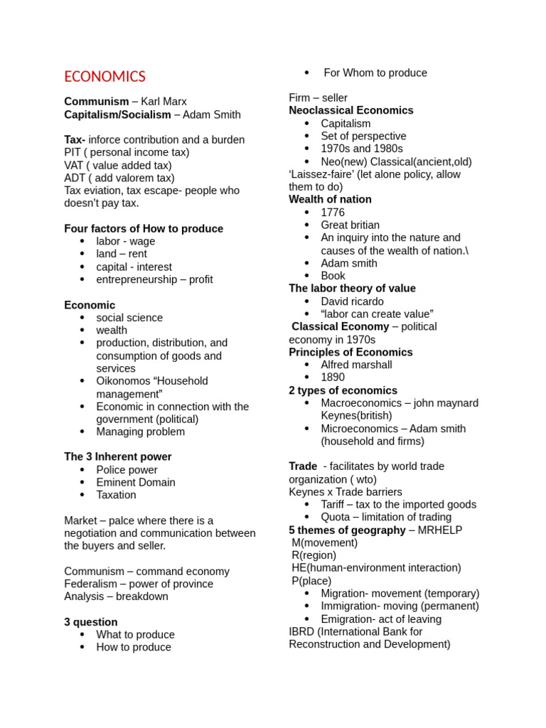 Economics 3 | PDF | Economics | Taxes