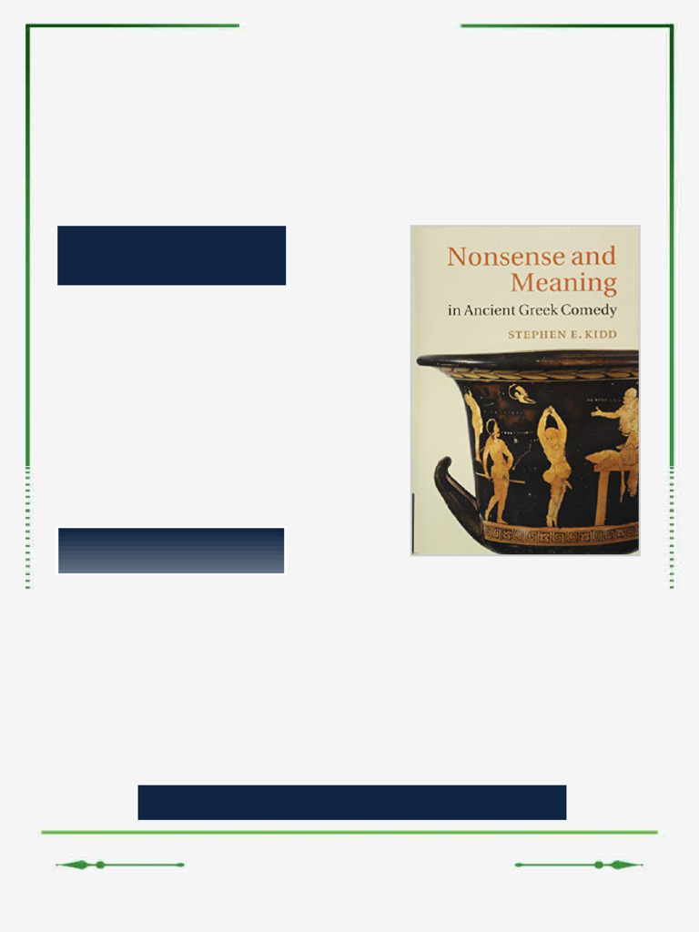Nonsense and meaning in ancient Greek comedy 1st ed Edition Kidd ebook ...